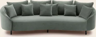 Madura Canap&eacute; 3 Places Julika Opal kaki gris&eacute; - VERT