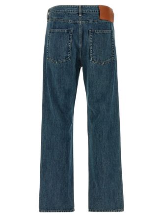 Jil Sander Mens Blue Cotton Straight-Leg Jeans Clothing