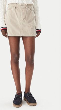 Tommy Jeans Minirock DW0DW23388 Beige Regular Fit