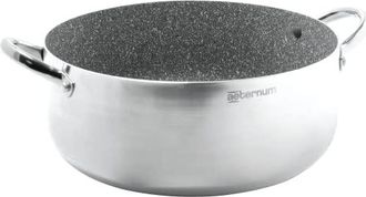 Aeternum Große Familie Deluxe FAMILIENKASSEROLLE cm.30, Aluminium, Silver/Black, 30 cm
