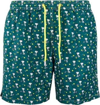 MC2 Saint Barth Homme, Maillots de bain, Vert, Taille: M Short de bain mi-long Lighting