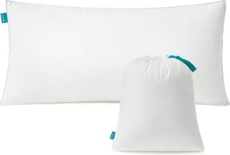 Songmics Kopfkissen 40 x 80 cm, F&uuml;llung 800 g, Stoffoberfl&auml;che aus weichem, geb&uuml;rstetem Polyester, Kissen, maschinenwaschbar bei 60&deg;, mit Aufbewahrungstasche, 