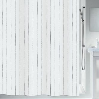 Spirella Kollektion Alina, Duschvorhang Textil 120 x 200, 100% Polyester, Grau