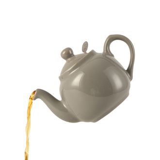 London Pottery Farmhouse Teekanne mit Teesieb, Keramik, Grau, 2 Tassen (600 ml), 72203