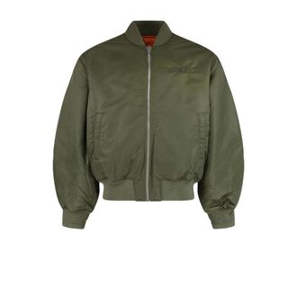 Diesel Bomberjacke mit gesticktem Logo - - Jackets - Herren - Gr&uuml;n - XL
