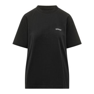 Off-white Flower Reg Tee - - Tops - Damen - Schwarzk - M