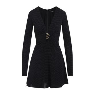 Roberto Cavalli Serpentine Minikleid - - Dresses - Damen - Schwarzk - M