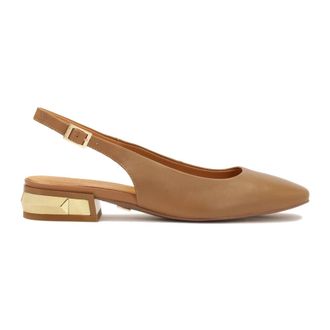 Kazar Bequeme Slingback-Pumps mit Metallverzierung an der Ferse - - Shoes - Damen - Braun - 37 EU