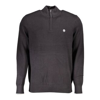 Timberland Homme, Pulls, Noir, Taille: 2XL Pull noir en coton &agrave; manches longues