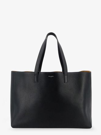Saint Laurent Leather shopping bag with front logo - SAINT LAURENT - gender_Man