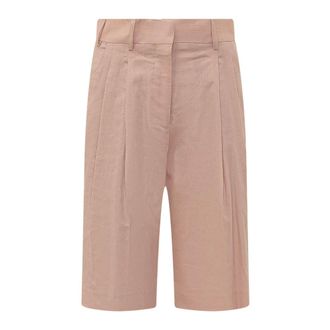 A Paper Kid Femme, Shorts, Rose, Taille: 38 FR Bermuda pliss&eacute;