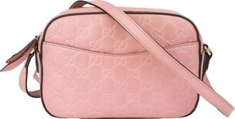 Gucci Crossbody Bags - Gucci Pink GG Monogram Guccissima Crossbody Bag - Gr. unisize - in Gold - für Damen