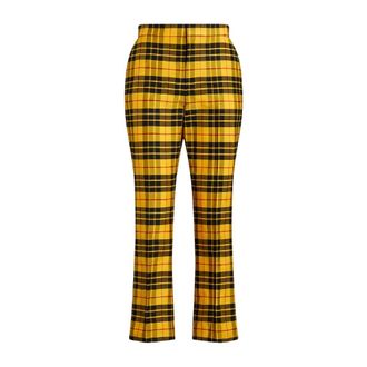 Ralph Lauren Femme, Pantalons, Multicolore, Taille: 36 FR Pantalon jaune &agrave; carreaux
