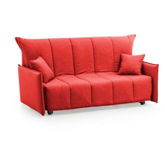 Talamo Italia Schlafsofa Alissa, 2-Sitzer-Sofa, 100% Made in Italy, Wohnzimmersofa mit Trolley-&Ouml;ffnung, aus gepolstertem Stoff, mit Standard-Armlehnen, Cm