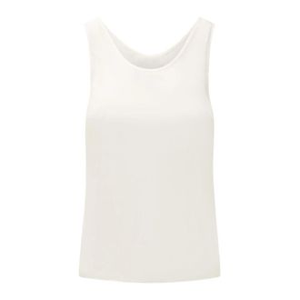 Pinko Sand Wash Seidenweste - - Tops - Damen - Wei&szlig; - XL