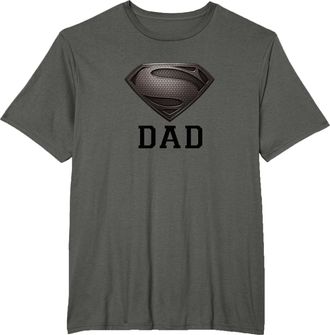 DC Comics Superman Man of Steel Dad of Steel Gray Superpapa Vater Papa T-Shirt