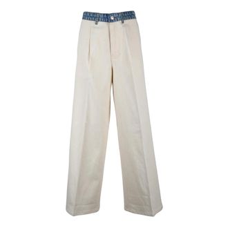 Moschino Femme, Pantalons, Multicolore, Taille: 38 FR Classico Wide Pantalons