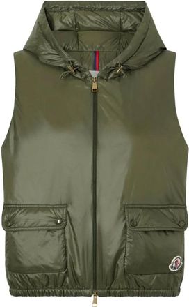 Moncler L20931A00094597Yg825 Daunenweste - - Jackets - Damen - Gr&uuml;n - L