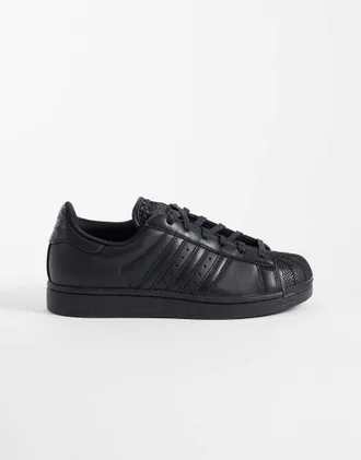 adidas Originals Superstar II - Baskets &agrave; languette tiss&eacute; - Triple noir