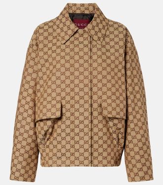 Gucci Veste bomber GG Canvas en cuir