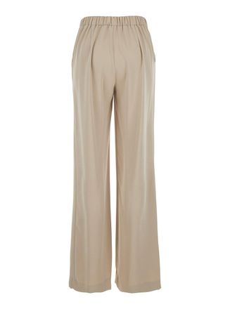 P.A.R.O.S.H. Womens Trousers Beige Polyester