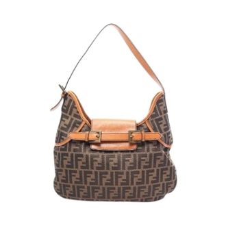 Fendi Pre-owned Sac bandouli&egrave;re en toile Zucca - Femme - Pre-owned - Brun - Taille: ONE Size