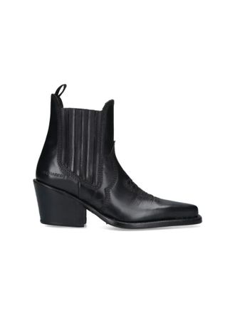 Dsquared2 Stiefel - Classic Black Boots With Smooth Finish - Gr. 45 (EU) - in Schwarz - f&uuml;r Damen