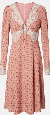 Dolce & Gabbana Bedrucktes Midikleid aus einem Seidengemisch