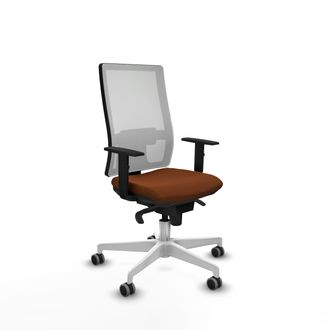 Piqueras y Crespo B&uuml;rostuhl in Beige und Wei&szlig;, mit 1D-Armlehnen, h&ouml;henverstellbare Lendenwirbelst&uuml;tze, ausgestattet mit Sincro 5 Positionen und injiziertem Schaum. Wei&szlig;