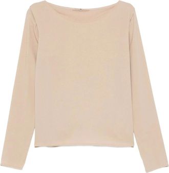 Ermanno Scervino Femme, Tops, Beige, Taille: 40 FR SweaT-shirt &agrave; manches longues et col bateau
