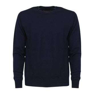 Altea Maglia Girocollo Treccia - - Knitwear - Herren - Blau - 3XL