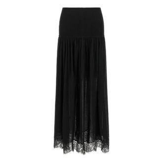 Zimmermann Valiant Long Skirt - Femme - Jupes - Noir - Taille: 38 FR