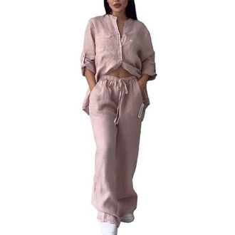 Generic V&ecirc;tements de sport 2 pi&egrave;ces pour femme 2026 automne 2026 Pull &agrave; manches longues et pantalon long Ensemble de jogging pour femme, kaki, XXXXXL