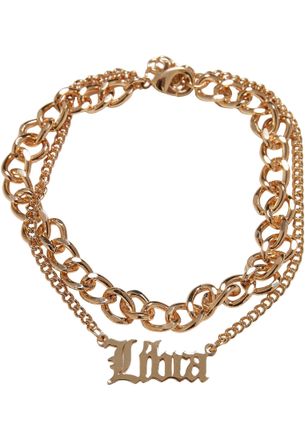 Urban Classics Unisex Fu&szlig;kettchen Zodiac Golden Anklet, Farbe libra, Gr&ouml;&szlig;e L/XL