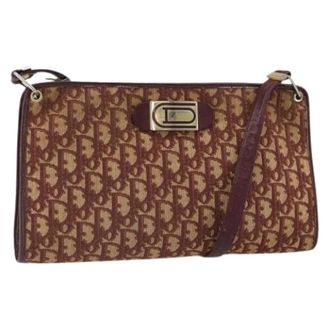 Dior Sac bandouli&egrave;re en toile Trotter Pre-owned - Femme - Pre-owned - Rouge - Taille: ONE Size