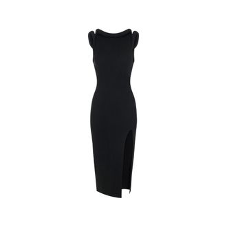 Elisabetta Franchi Knit Dress With 3D Details