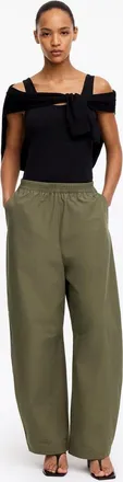 Arket Baumwollhose Mit Barrel Leg -Gr&uuml;n