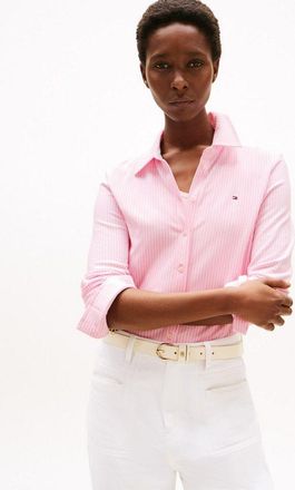 Tommy Hilfiger Poloshirt 1985 SLIM PIQUE BTN DOWN LS mit Polokragen und Label Baumwollmischung, slim fit