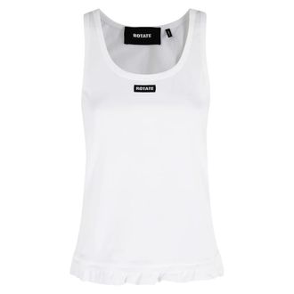 Rotate R&uuml;schensaum Tanktop - - Tops - Damen - Wei&szlig; - L
