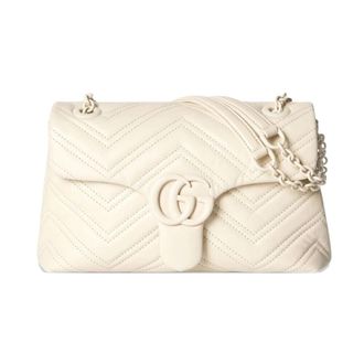 Gucci GG Marmont Kleine Schultertasche - - Bags - Damen - Wei&szlig; - ONE SIZE