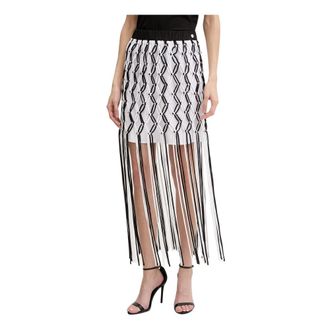 Karl Lagerfeld Makrame-Overlay-Minirock mit Fransen - - Skirts - Damen - Schwarzk - S
