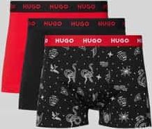 HUGO BOSS Slim Fit Trunks aus Baumwoll-Mix im 3er-Pack Modell TRUNK TRPLET DESIGN