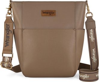 Montana West Wrangler Umh&auml;ngetasche f&uuml;r Damen, veganes Leder, mit Gitarrengurt, mittelgro&szlig;, Seestern Khaki