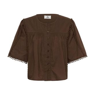 Karen by Simonsen Damen, Blusen & Hemden, Braun, 3XLGr&ouml;&szlig;e