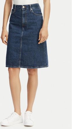 Tommy Hilfiger Jeansrock WW0WW45666 Dunkelblau Straight Fit