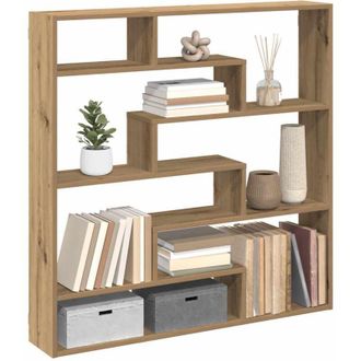 vidaXL vidaXL &Eacute;tag&egrave;re cube murale 7 compartiments ch&ecirc;ne artisanal