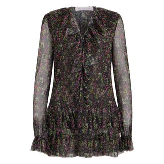Philosophy di Lorenzo Serafini Femme, Blouses et Chemises, Noir, Taille: 38 FR Blouse transparente &agrave; manches longues