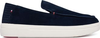 Tommy Hilfiger Slipper Tommy Hilfiger Modern Light Suede Loafer FM0FM05924 Dunkelblau