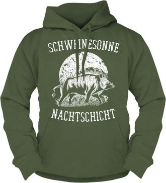 Spass Kostet Herren Kapuzenpullover Schweinesonne für Jäger und die Jagd Wildschwein Keiler Größe S - 5XL