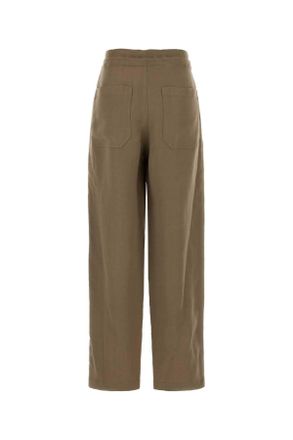 Brunello Cucinelli Viscose Linen Jersey Trousers - Beige
